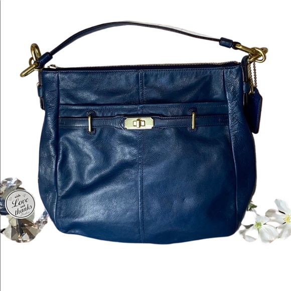 Coach | Bags | Coach Gorgeous Blue Leather Purse | Poshmark